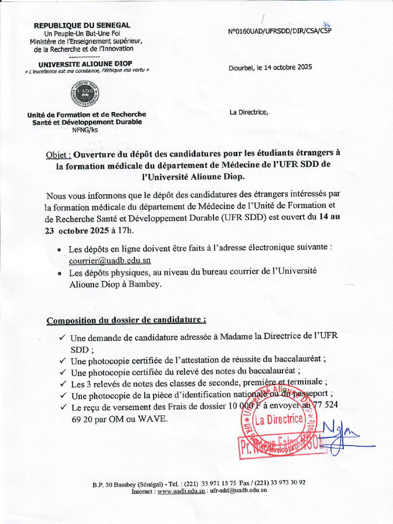 Appel Candidature S Medecine | PDF