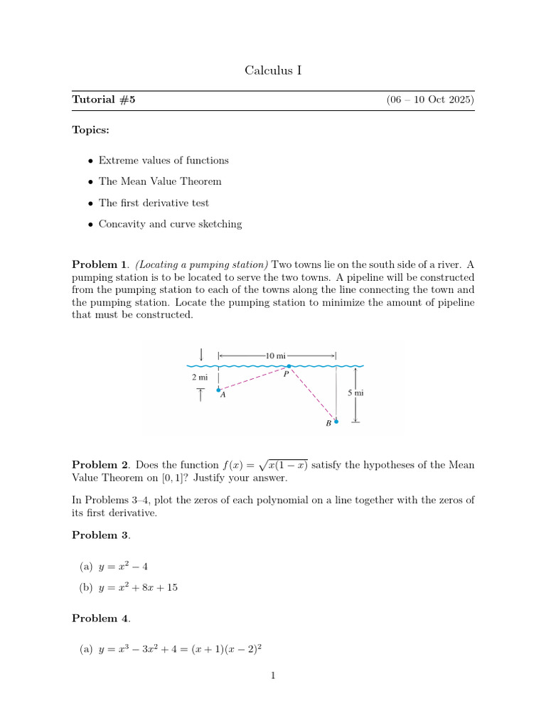 Calculus I: Extreme Values & Theorems | PDF | Analysis | Mathematical ...