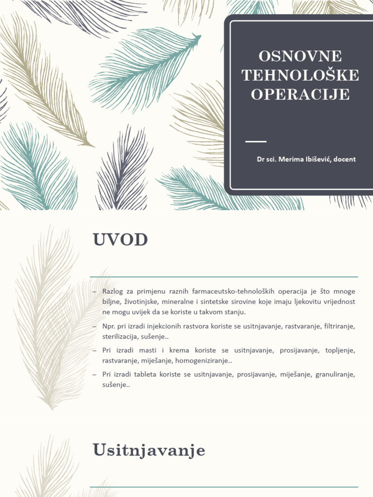 Osnovne Tehnološke Operacije 2021 | PDF