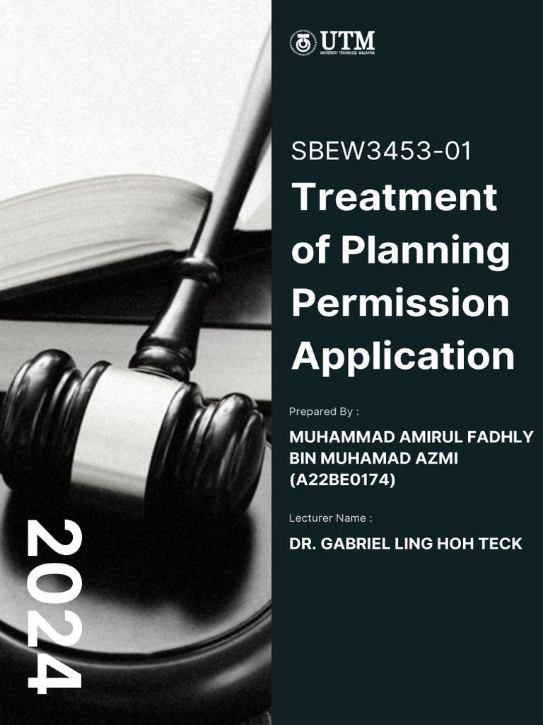 Treatment of Planning Permission Application Report | PDF