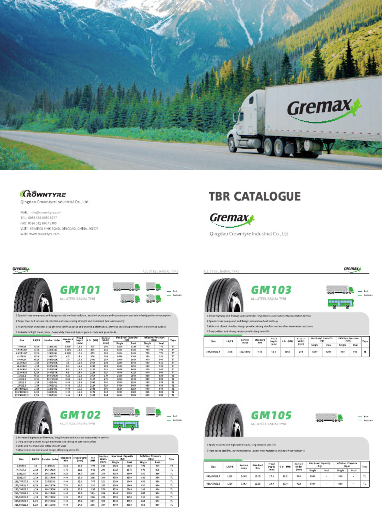 Gremax TBR Catalog - Made in China | PDF