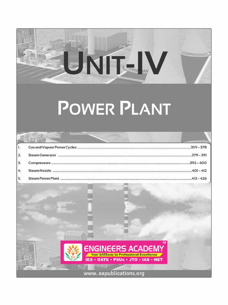 Unit - IV Power Plant | PDF