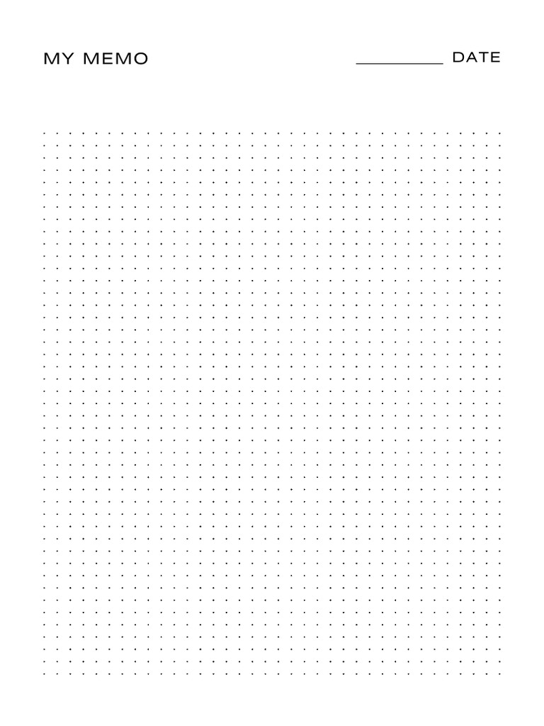White Simple A4 Dotted Paper Memo A4 PDF | PDF