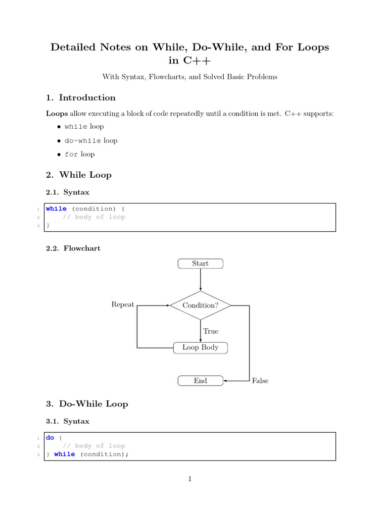 loops_while_and_dowhile | PDF | Computer Programming | Control Flow