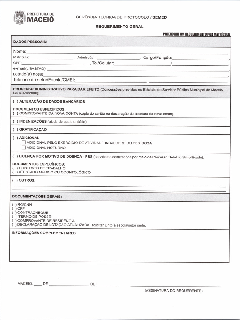Requerimento Geral | PDF