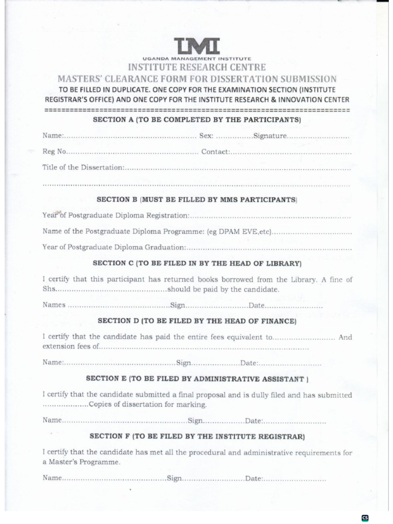 Clearance Form | PDF