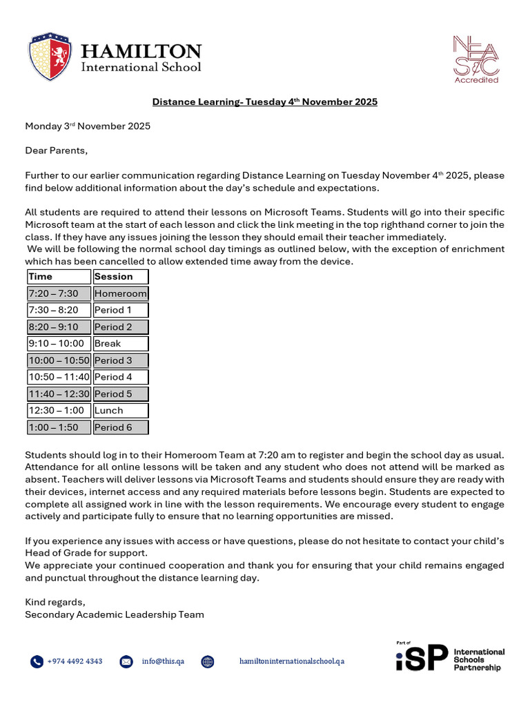 Distance Learning- 3rd November 2025 | PDF