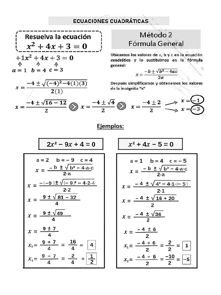 Fórmula General | PDF