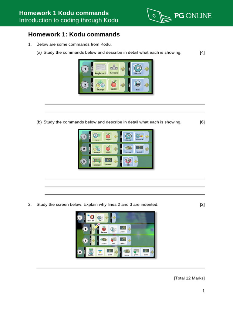 Kodu Homework 1 Pdf
