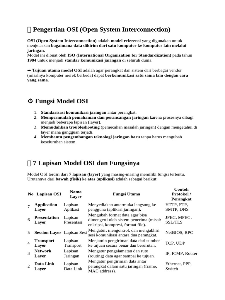 ? Pengertian OSI | PDF