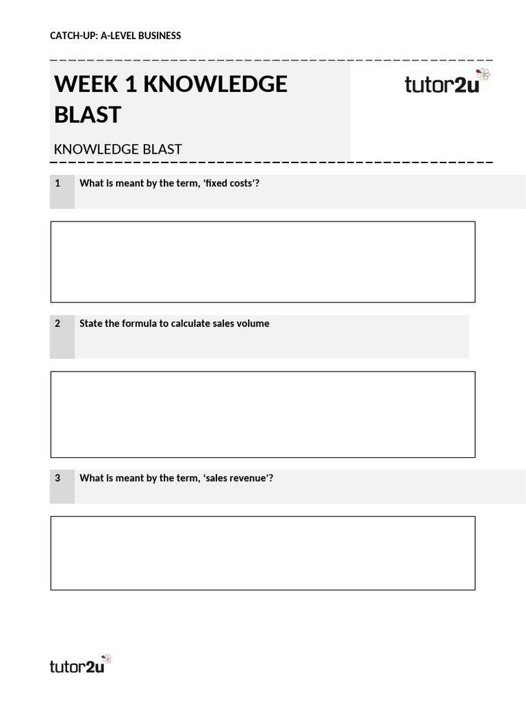 A-Level Business: Key Cost Concepts | PDF