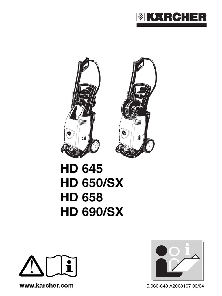 Especificaciones Karcher HD 650 | PDF | Agua | Bomba
