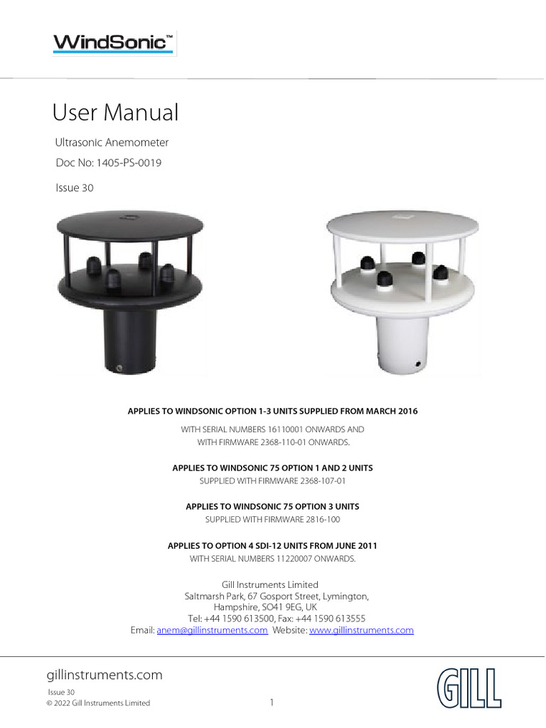 1405-PS-019-Windsonic-manual-Issue-30 | PDF | Electrical Connector | String (Computer Science)