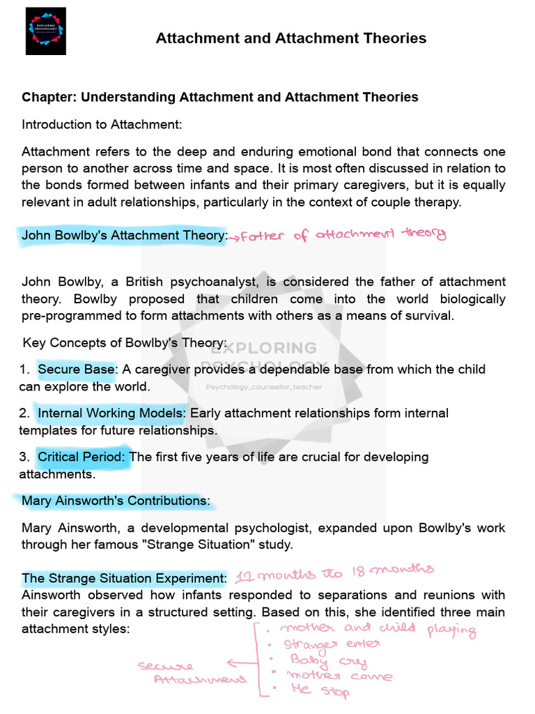 Understanding Attachment Theories | PDF | Attachment Theory | Childhood
