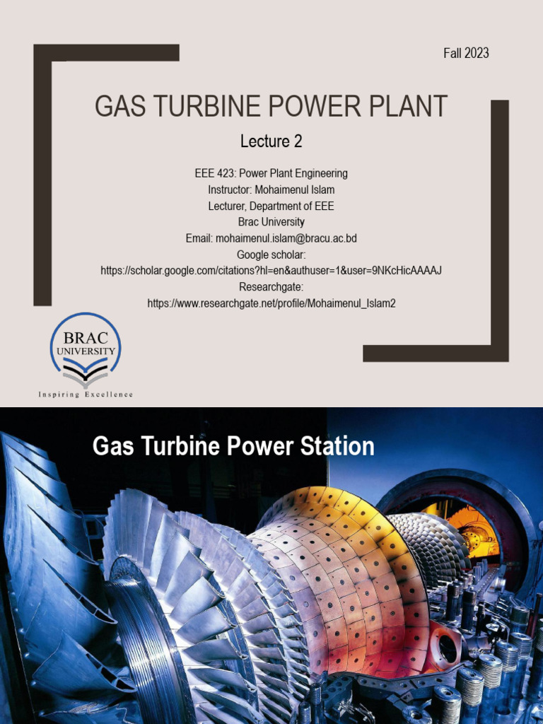 Gas Turbine Power Plant Overview | PDF | Gas Turbine | Power Station