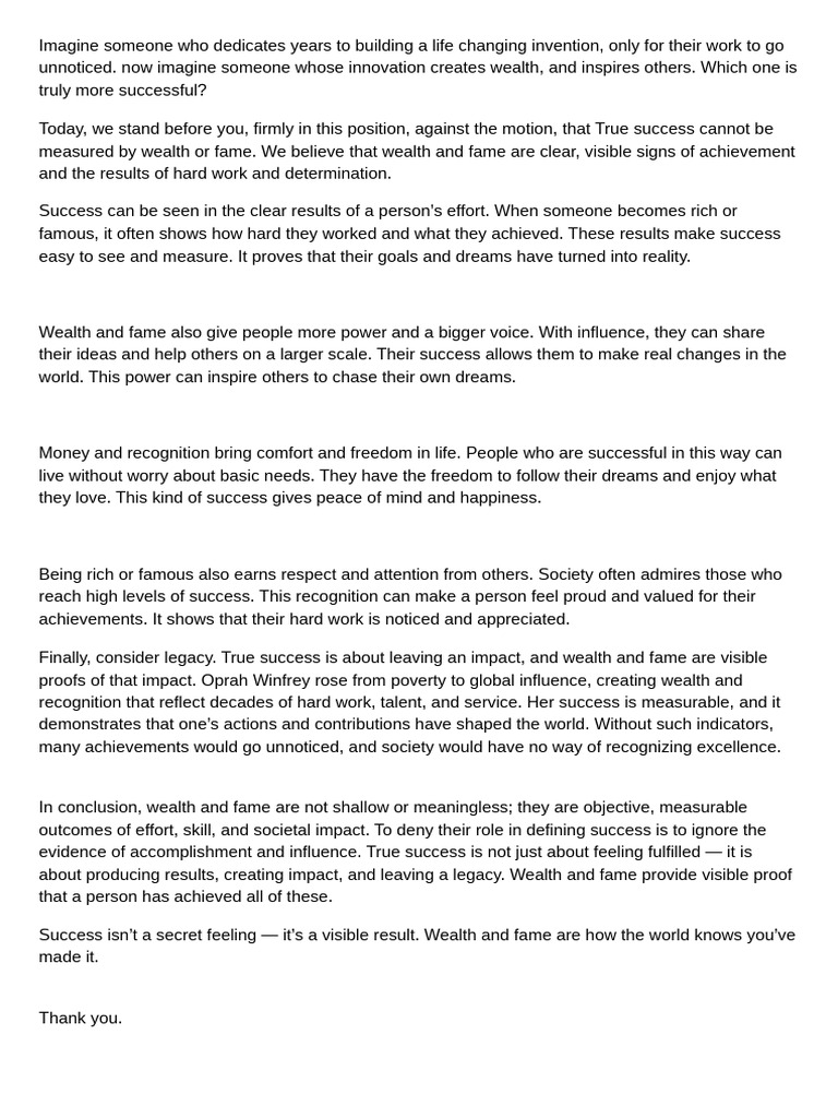 Being Rich or Famous Also Earns Respect and Attention From Others ...