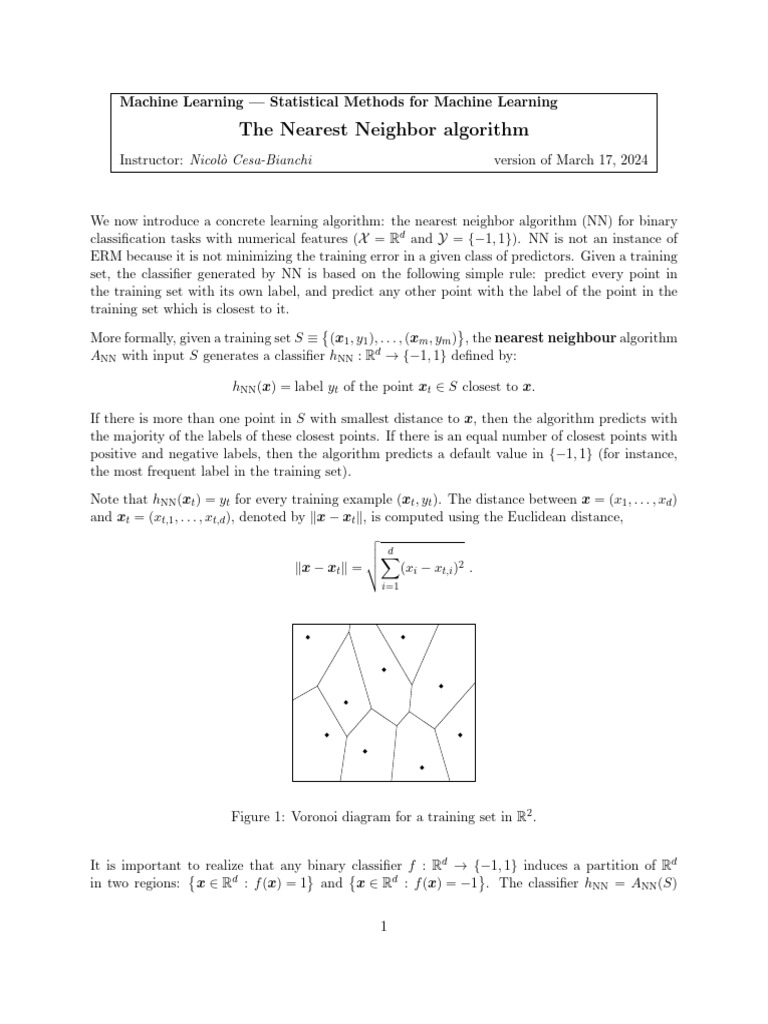 2-knn | PDF | Statistical Classification | Mathematics