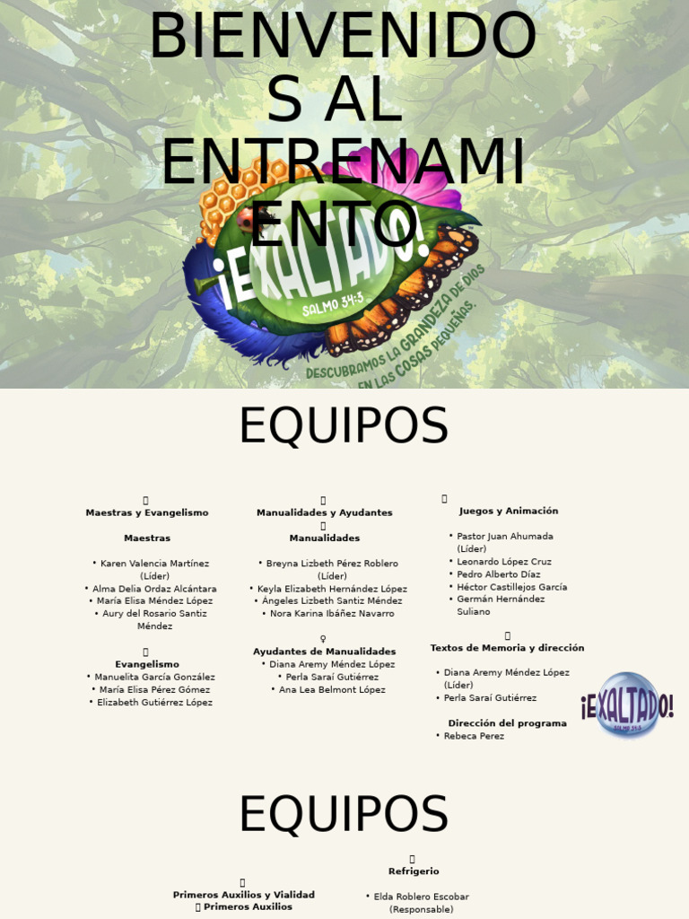 Equipos y Actividades EBDV 2023 | PDF
