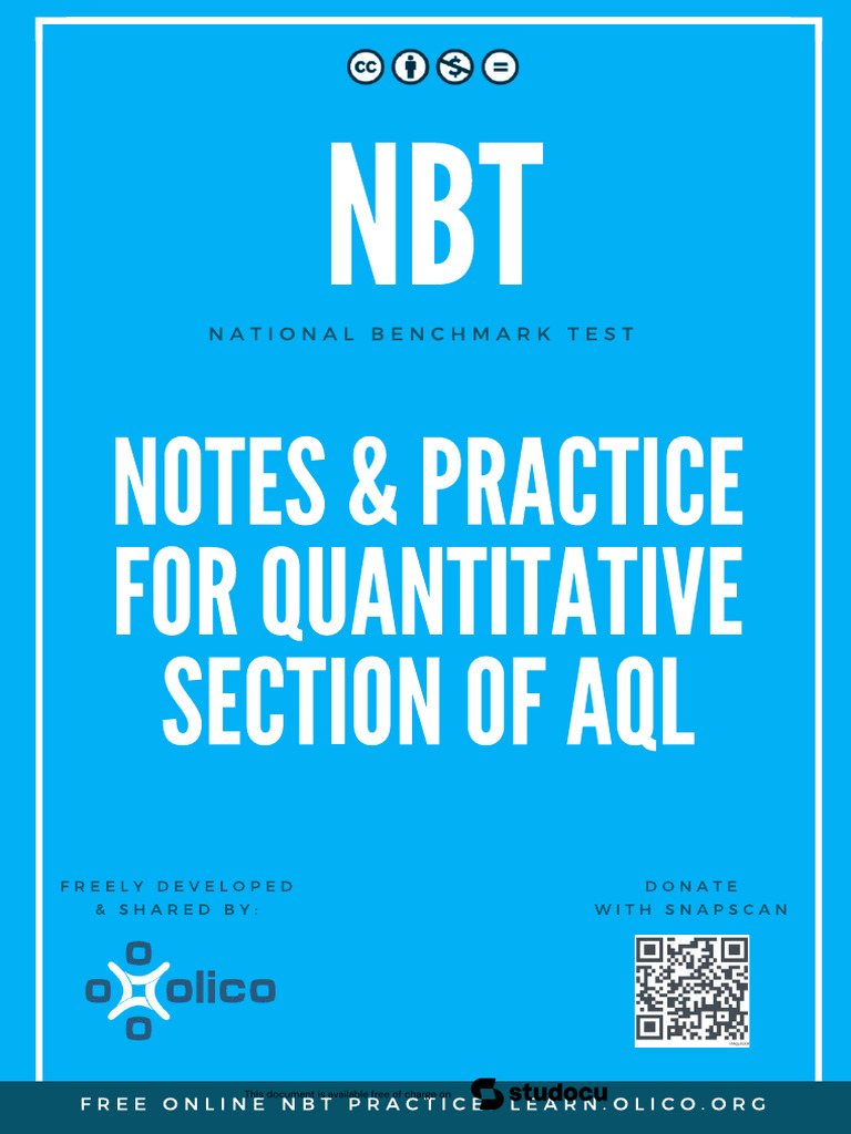 NBT Quantitative Literacy Test Guide | PDF | Ratio | Number Theory