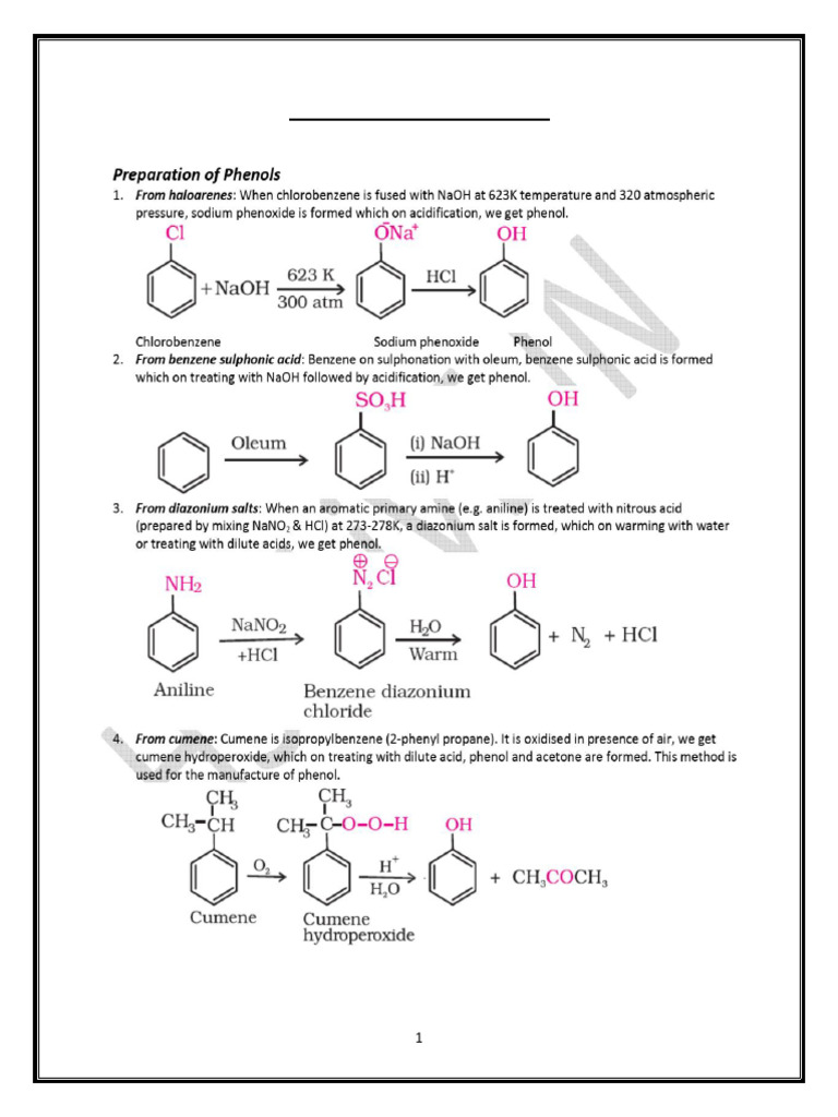 Properties and Reactions of Alcohols and Phenols | PDF | Ether | Phenols