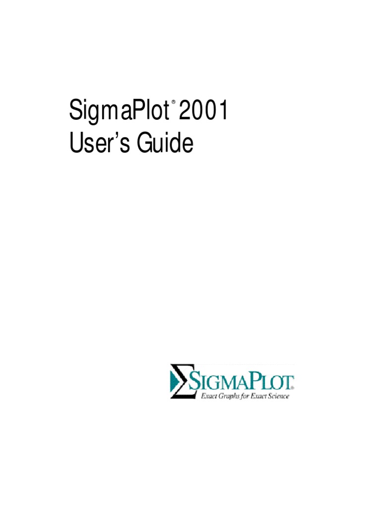 SigmaPlot 2001 User's Guide | PDF | Microsoft Excel | Chart