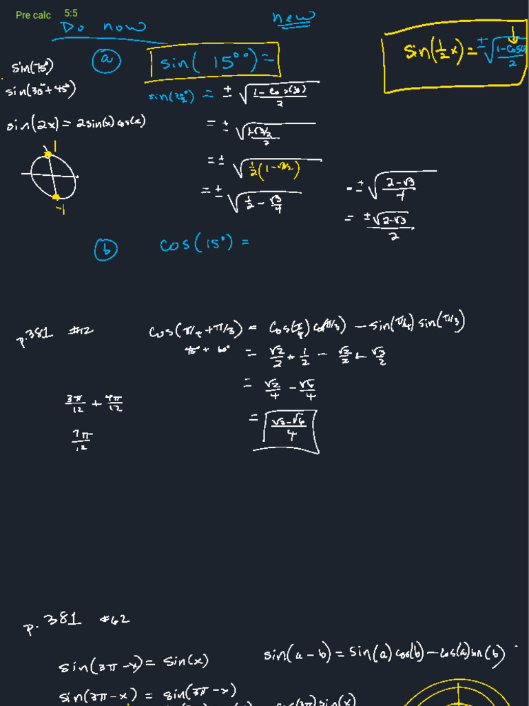Pre Calc 5:5 | PDF