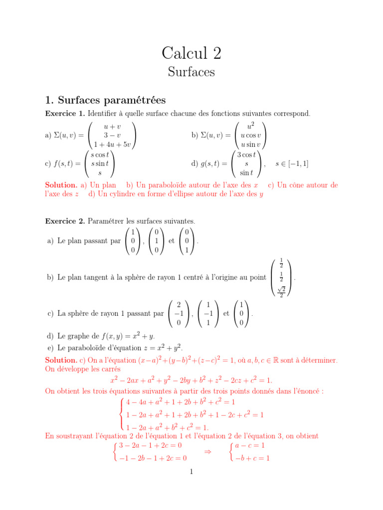 Surfaces Sol | PDF | Formes géométriques | Physique mathématique