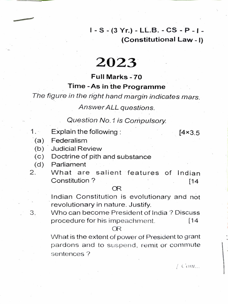1st Sem LLB 2023 | PDF