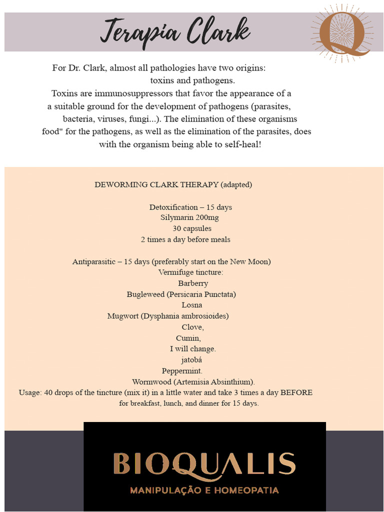 Clark Therapy - Deworming-2 | PDF | Biology