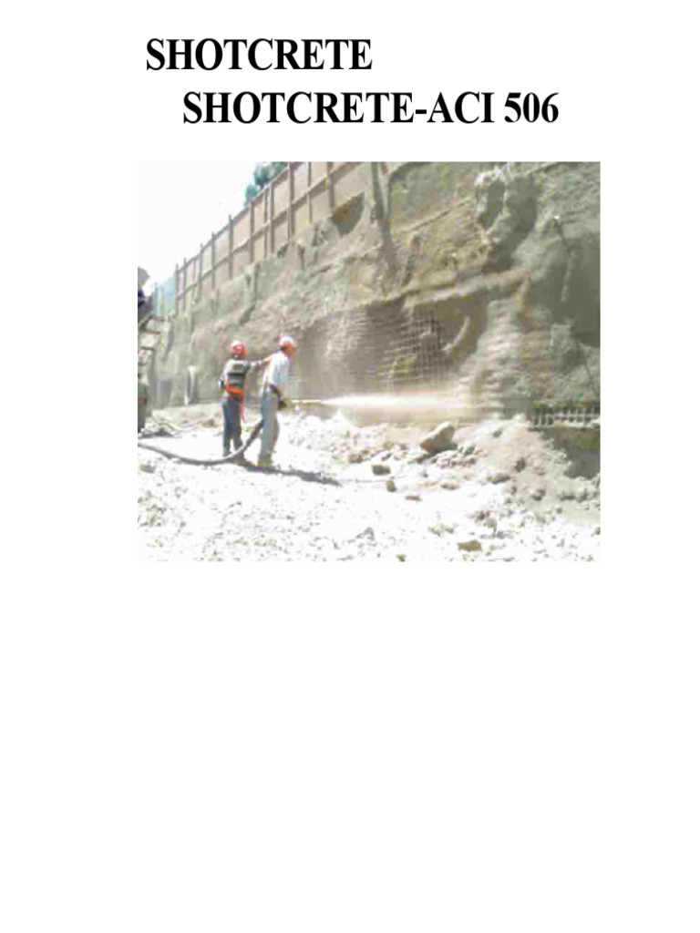 Shotcrete Placement Techniques and Specs | PDF | Concrete | Cement