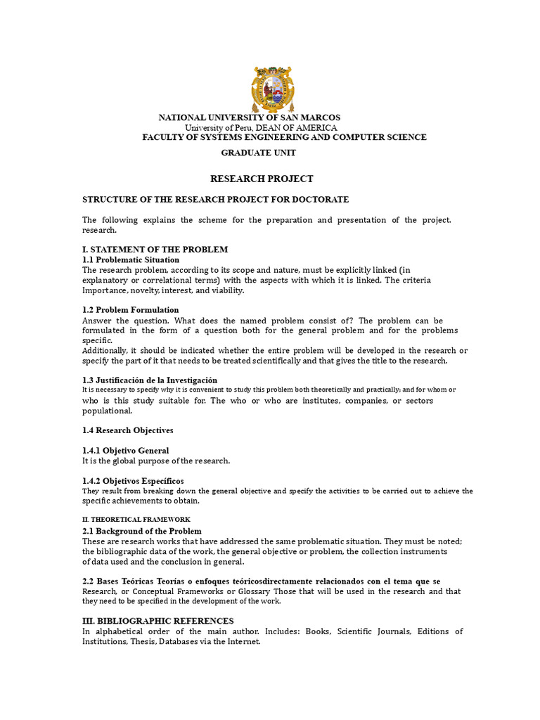 Doctorate Research Project Structure | PDF