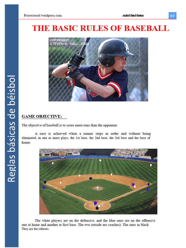 Basic Rules of Baseball | PDF | Batting (Baseball) | Pitcher