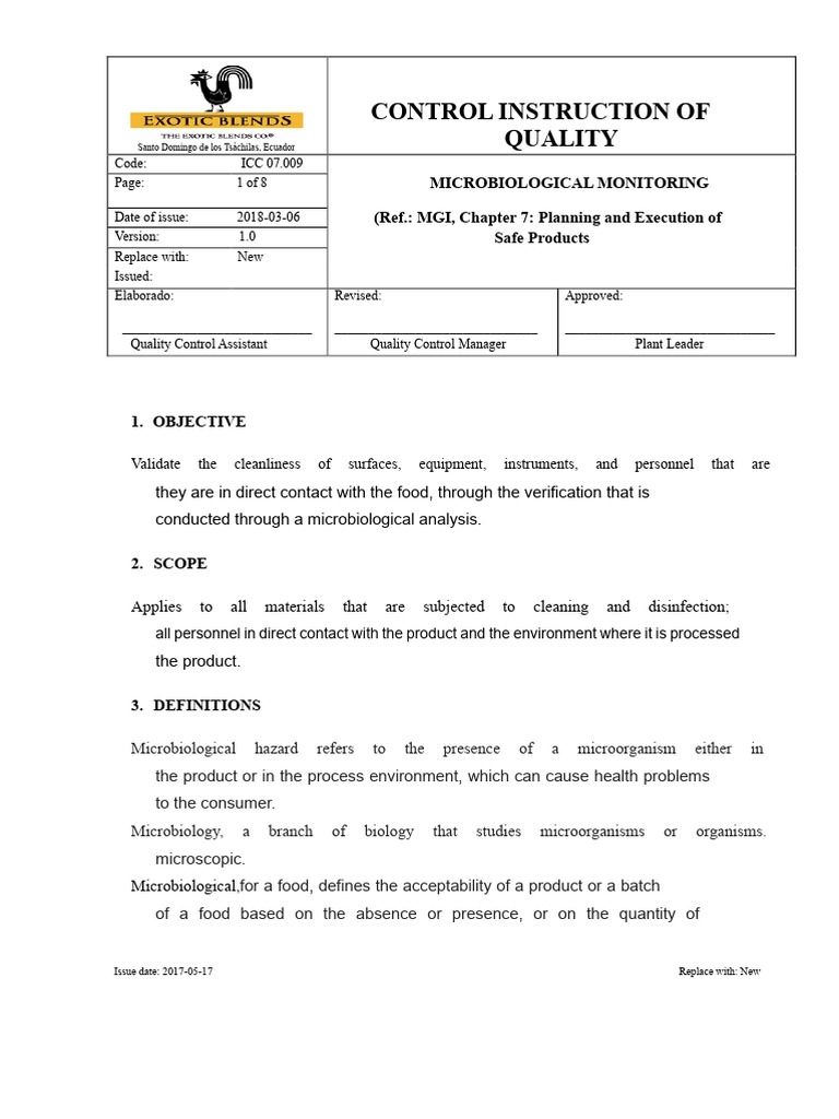 Environmental monitoring | PDF | Microbiology | Microorganism