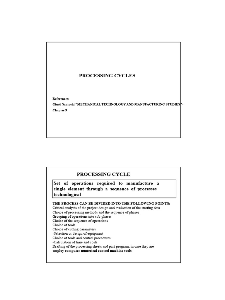 Understanding Processing Cycles in Manufacturing | PDF | Machines | Bending