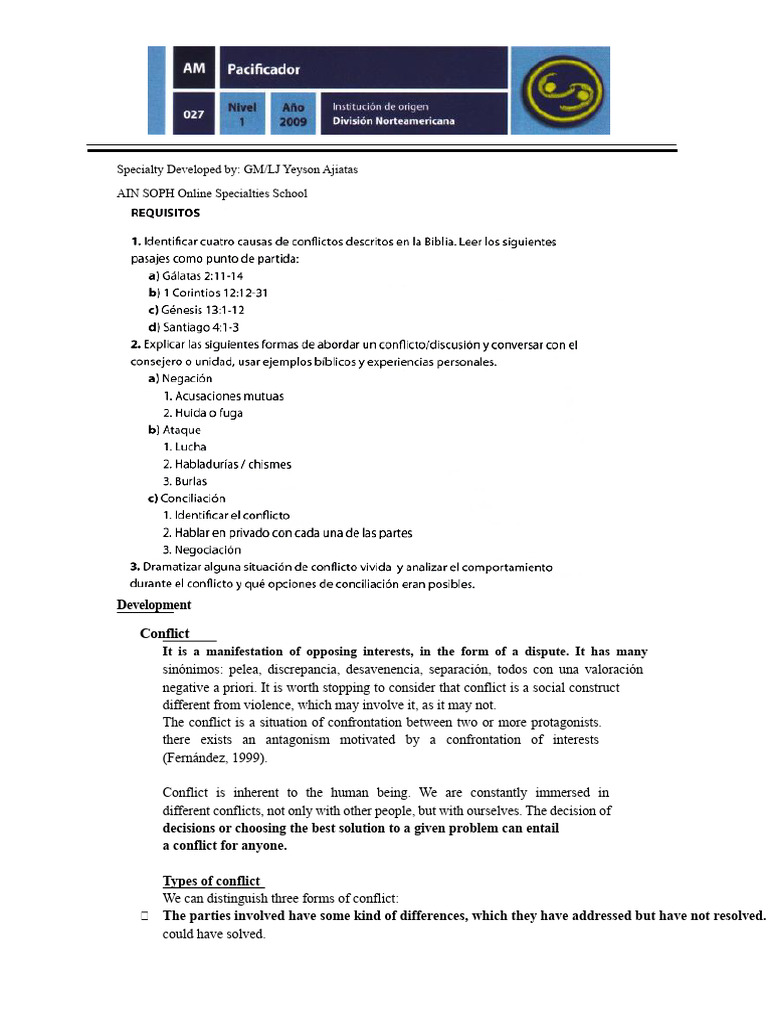 Developed Specialty Peacemakers | PDF | Conflict Resolution | Communication