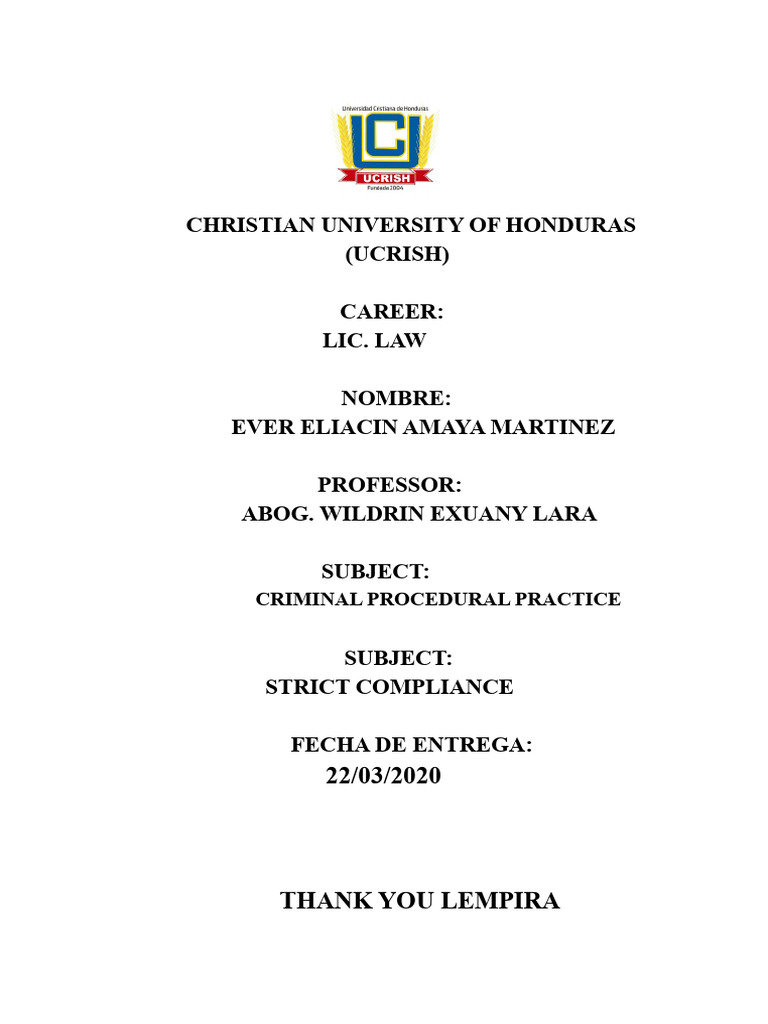 Strict Compliance | PDF | Sentence (Law) | Crimes