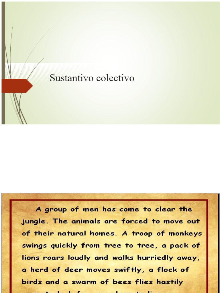 Sustantivo Colectivo | PDF | Morfología Lingüística