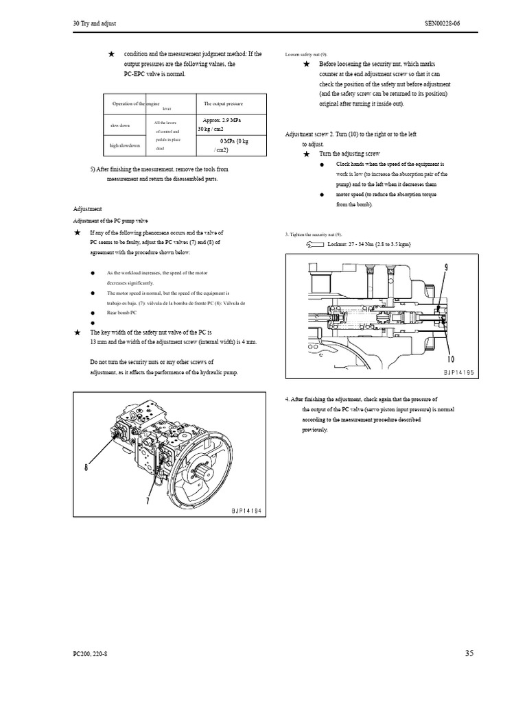 PC Pump Valve Adjustment Guide | PDF | Valve | Pump