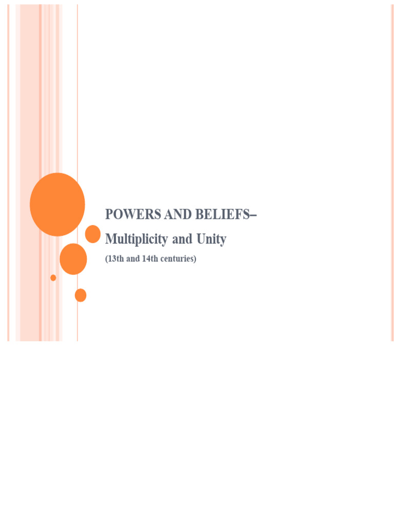 Powers and Beliefs - Multiplicity and Unity | PDF | Holy Roman Empire ...