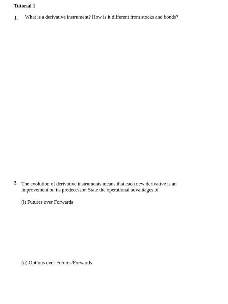 BBF3124 Tutorial 1 | PDF