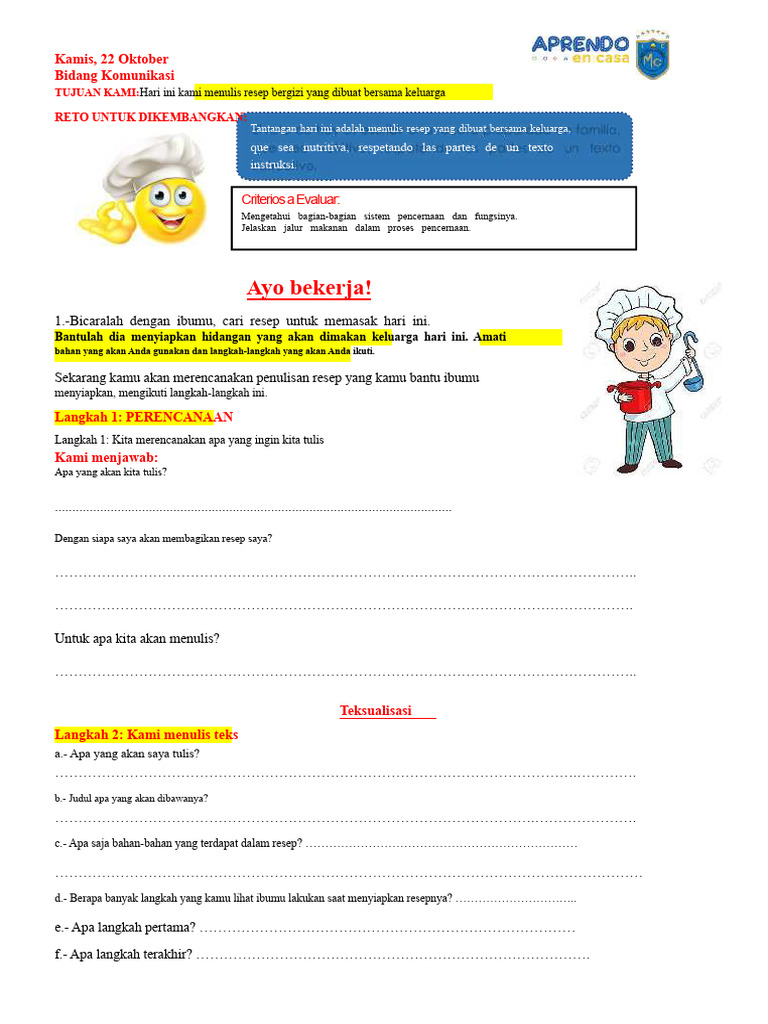 Kami Menulis Sebuah Resep | PDF
