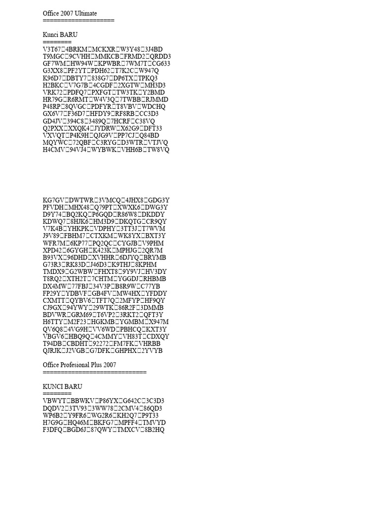Serial Office 2007 | PDF | Microsoft Office | Share Point