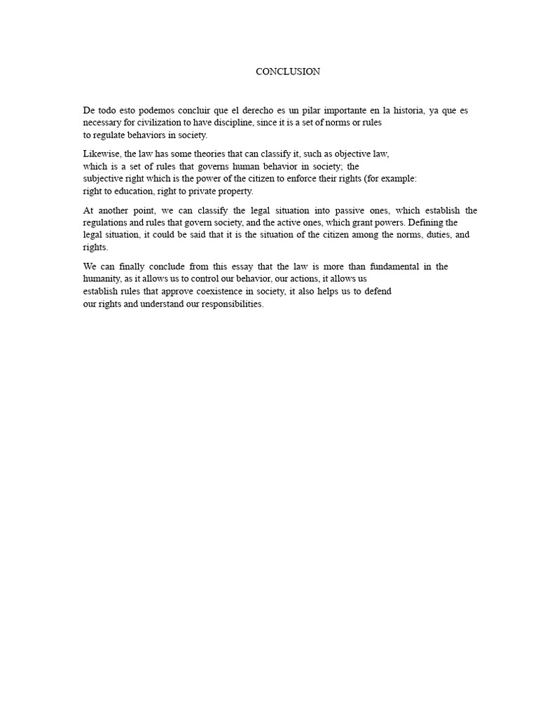 Conclusion Law | PDF