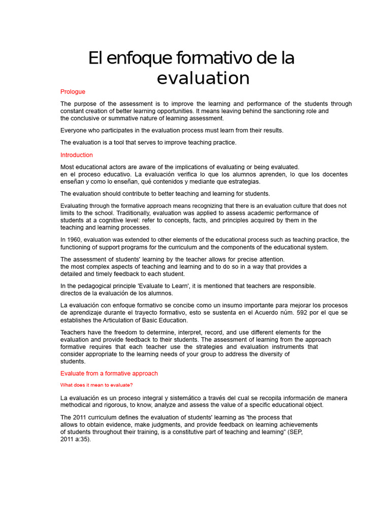 The Formative Approach To Evaluation Task 2 | PDF | Educational ...