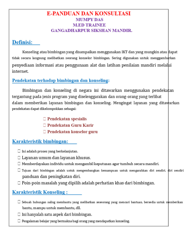 E-Bimbingan Dan Konseling | PDF