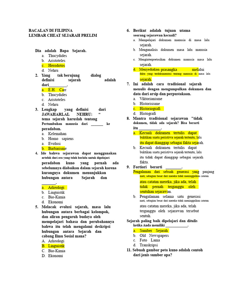 RPH Cheat Sheet Prelim | PDF