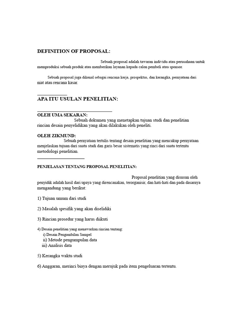 Usulan Penelitian | PDF