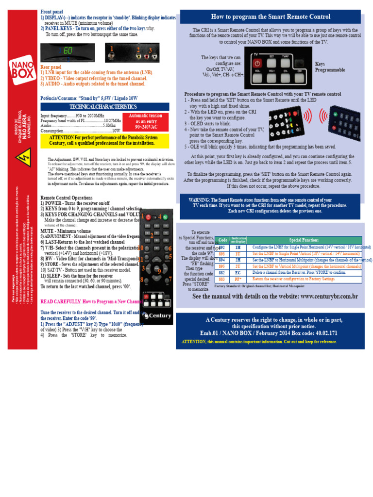 Century | PDF | Remote Control | Television