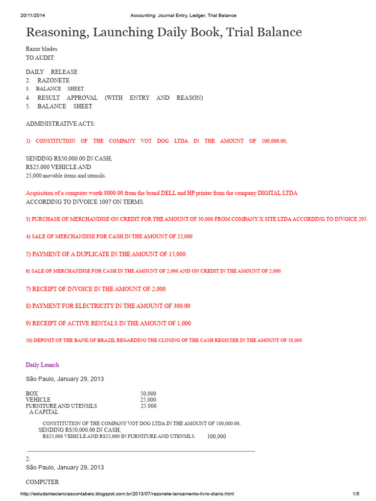 Accounting Journal Entries Overview | PDF | Receipt | Invoice
