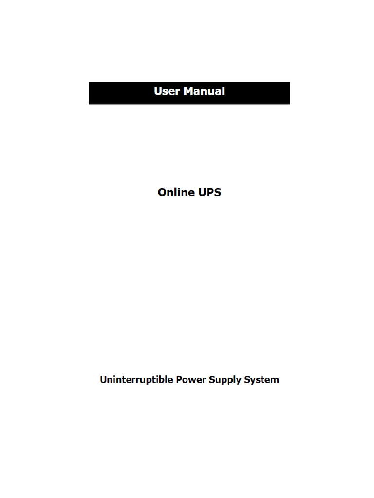 Kolf Manual Ups | PDF | Power Engineering | Electrical Engineering
